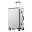 Silver Aluminum Suitcase - Lightweight, Durable, and TSA-Approved